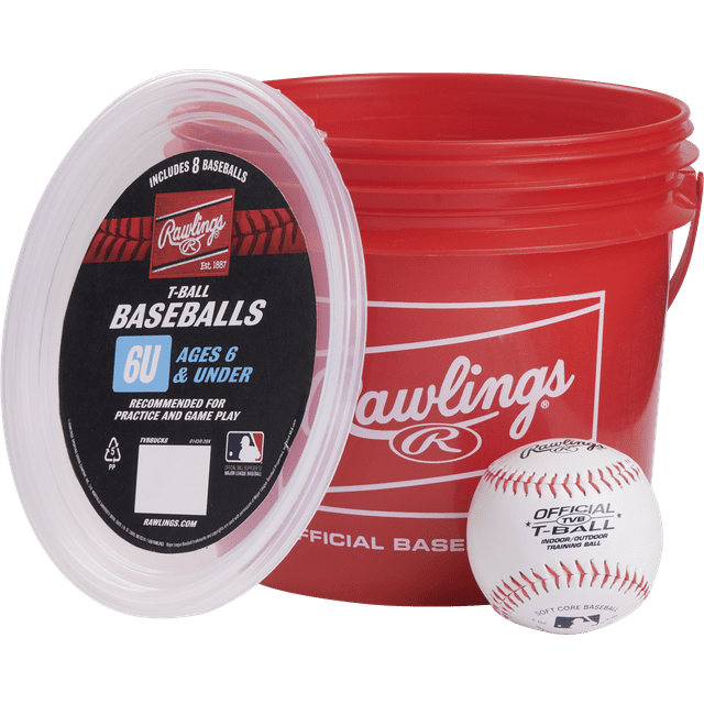 Rawlings Official League TVB Tball Baseball Bucket, 8 Count - Walmart.com