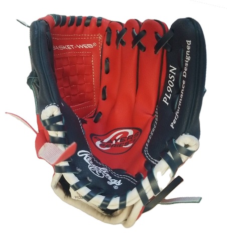 Rawlings PL90SN Youth Baseball Glove 9", Players Series for Kids, Red ...