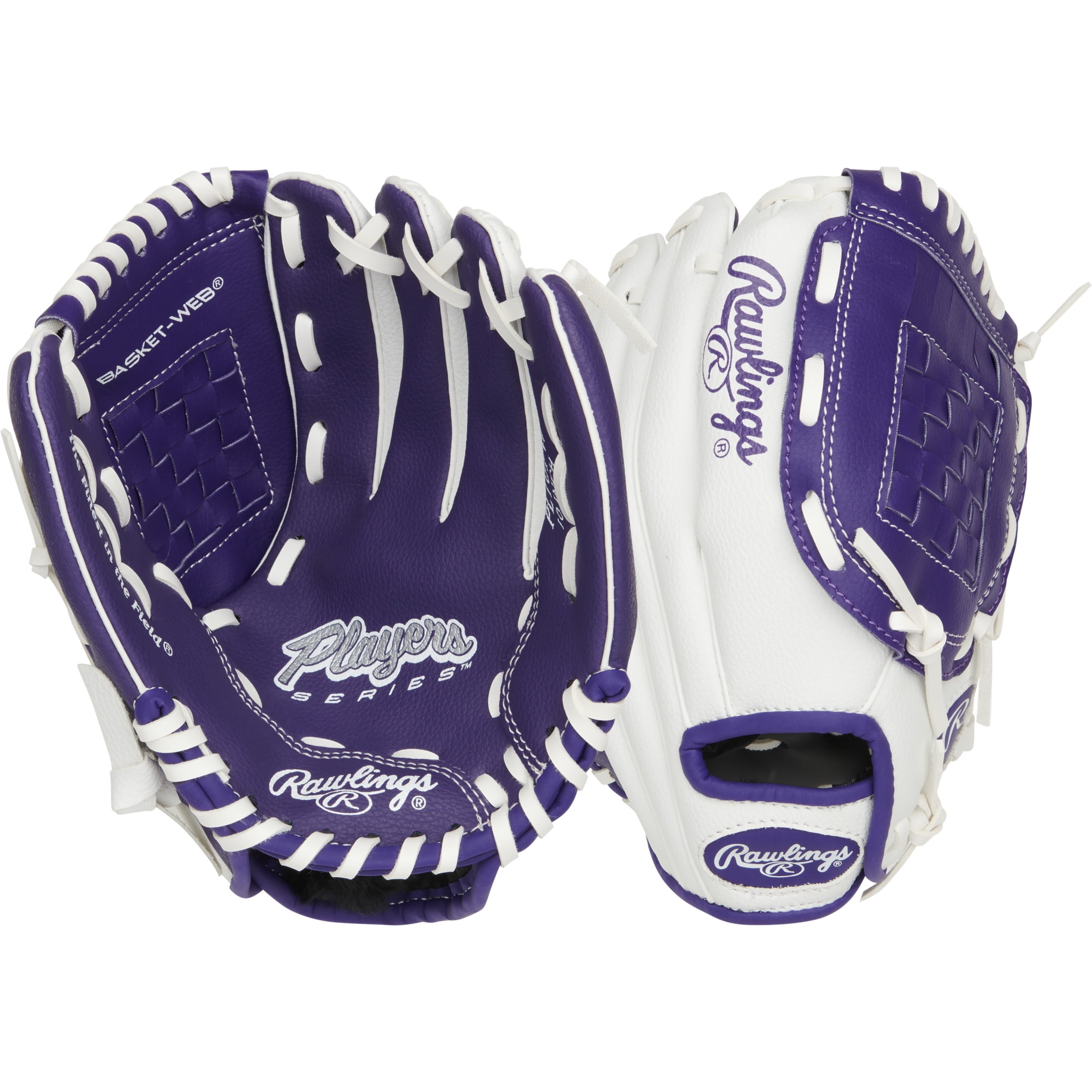 Rawlings Player Series Youth Glove | RHT | Purple/White | 10 in ...
