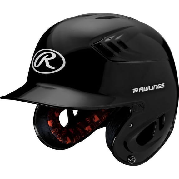 Rawlings R16 Series Metallic Junior Baseball Batting Helmet, Black ...