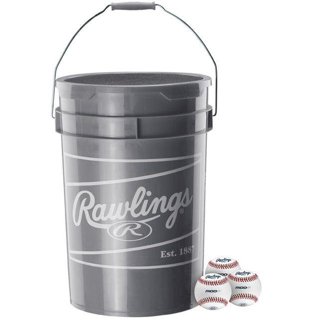 Rawlings R100P Exclusive High School Baseball 24 Pack with Leather Core ...
