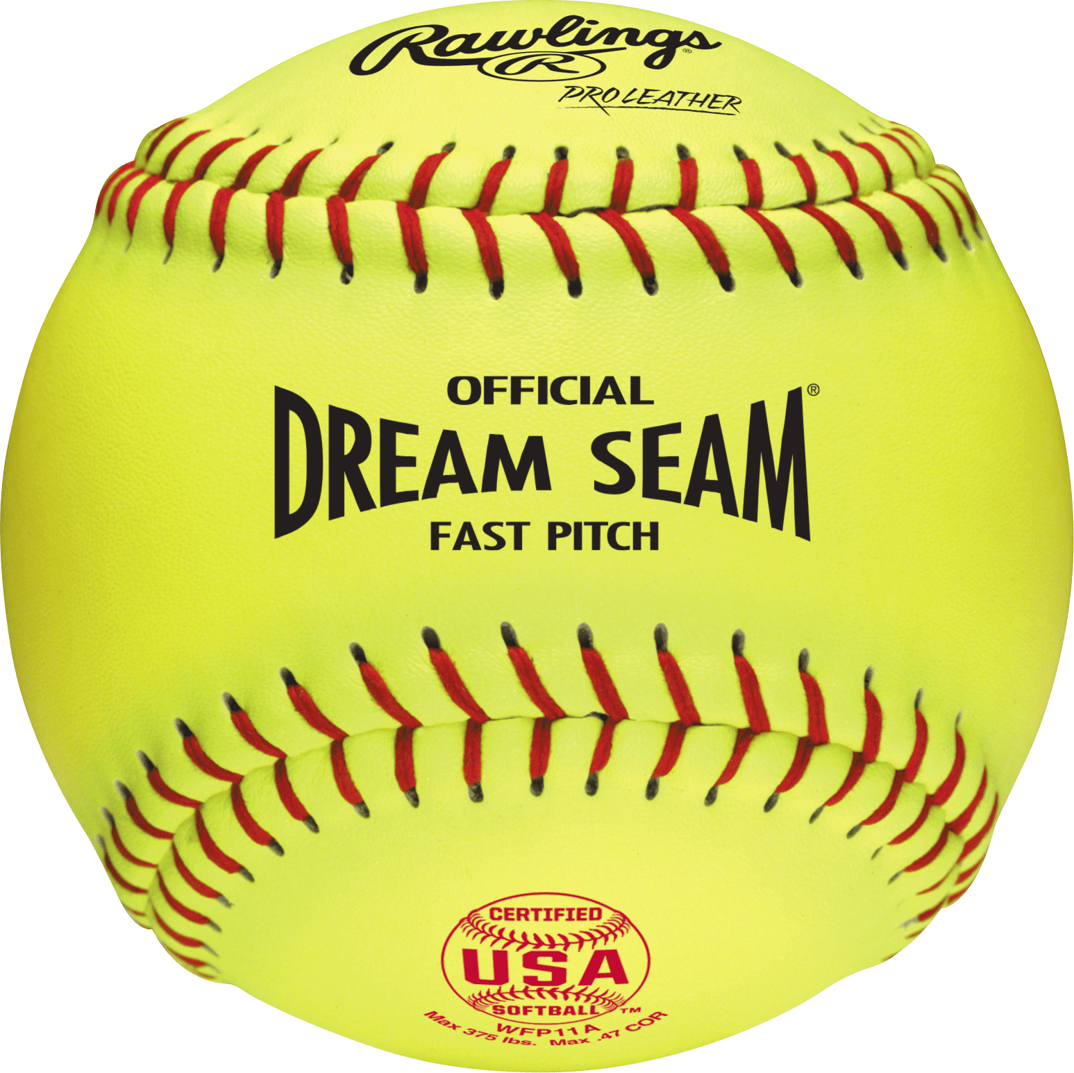 Rawlings USA Dream Seam Fastpitch Softball Leather Cover Game Ball 11 ...