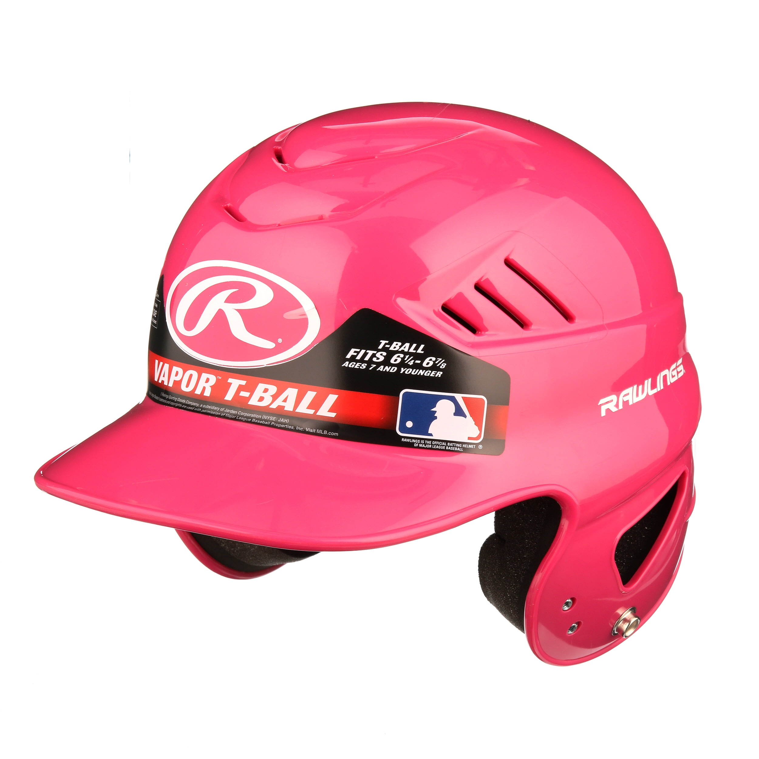 Rawlings Vapor Youth T-Ball Batting Helmet Pink, Protective Helmet with ...
