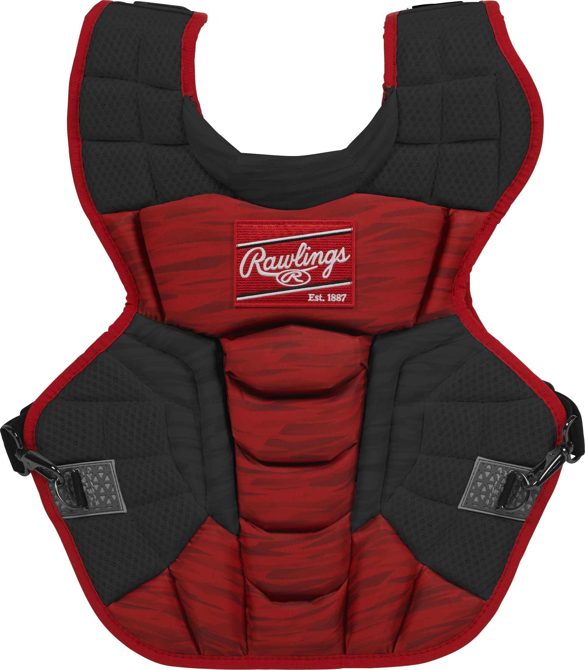 Rawlings Velo Baseball Adult Chest Protector | Black/Scarlet | Adult ...