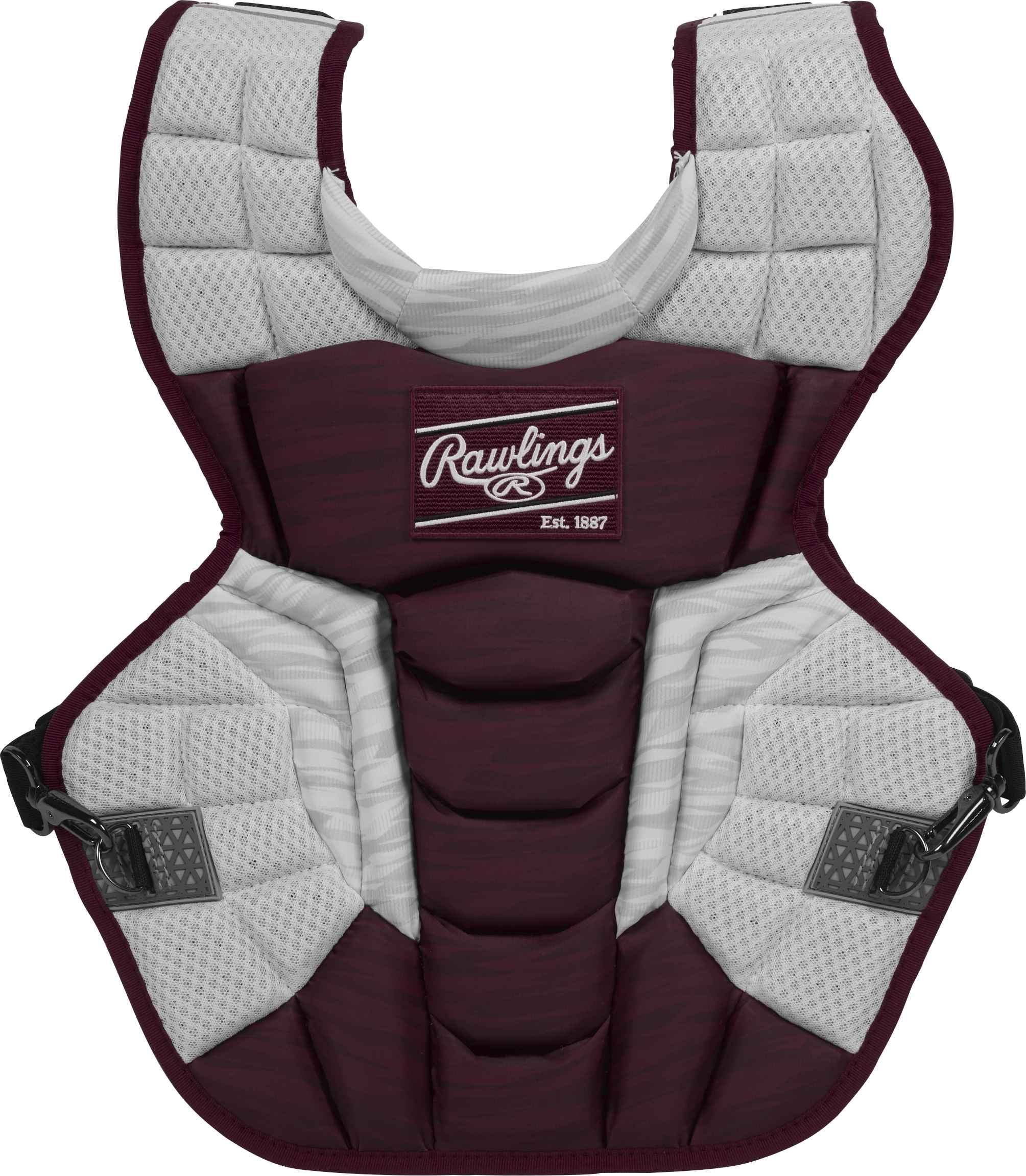 Rawlings Velo Baseball Adult Chest Protector | Maroon/White | Adult ...
