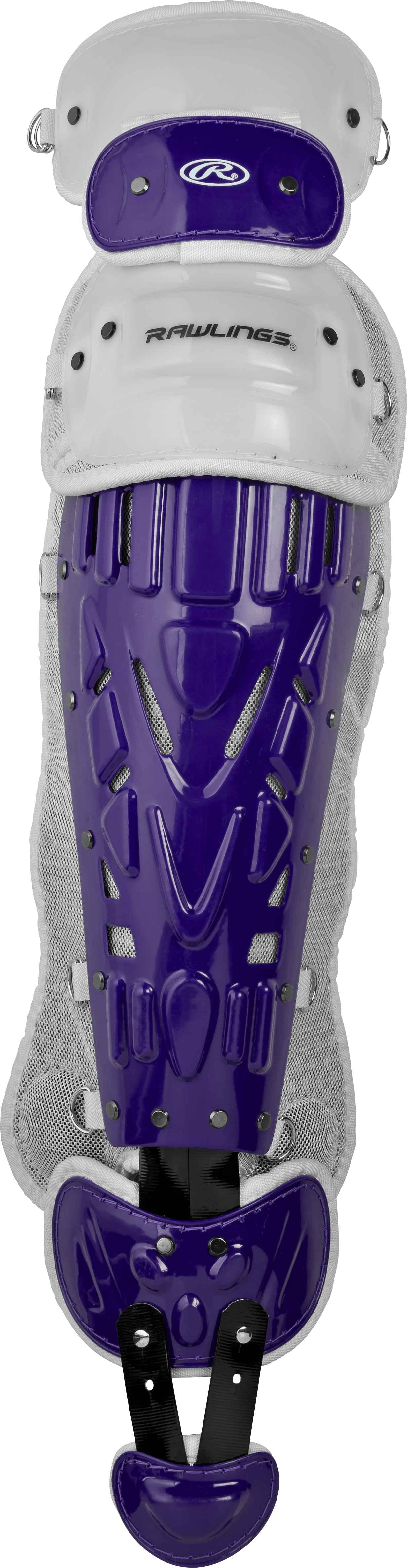 Rawlings Velo Baseball Intermediate Leg Guards | Purple/White ...