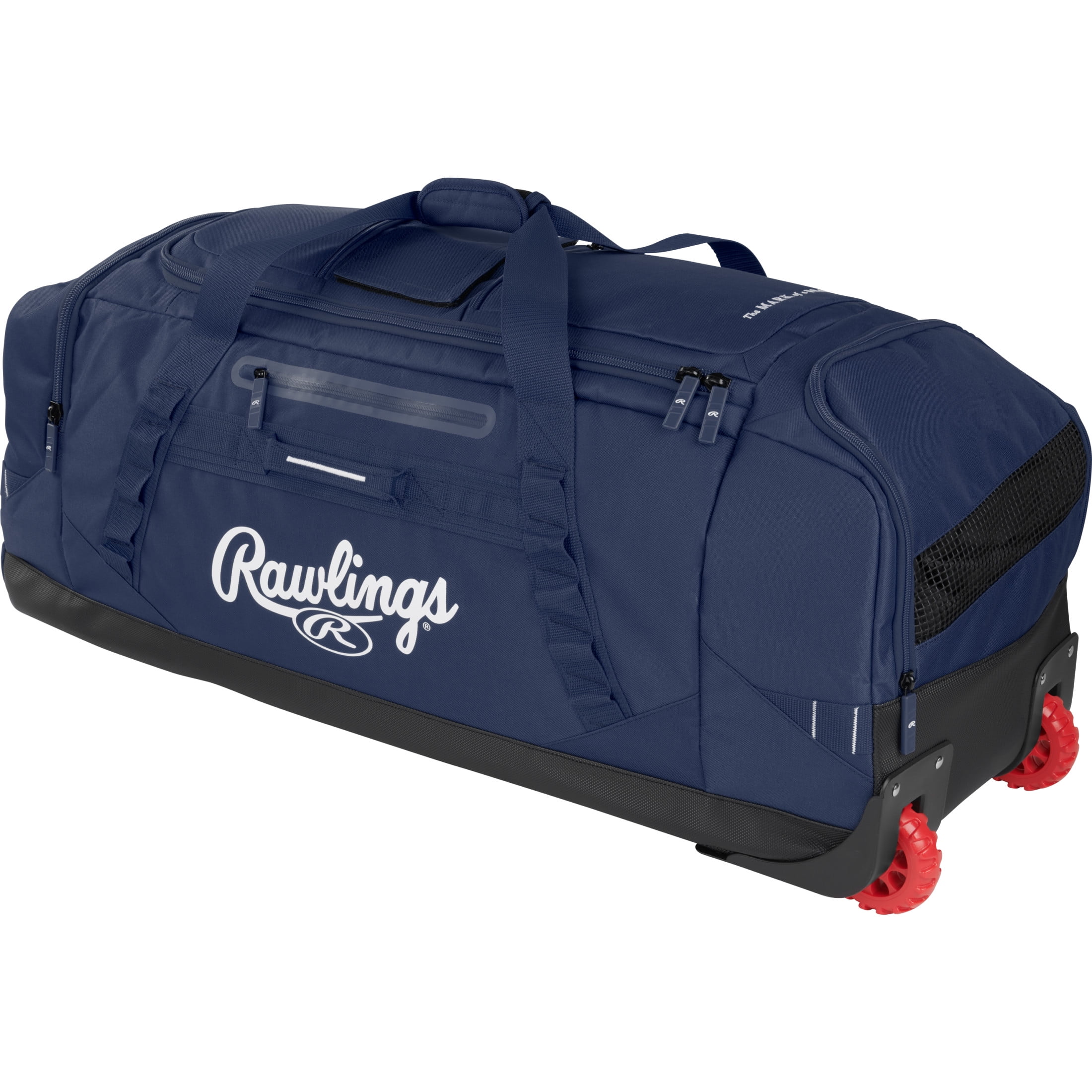 Rawlings Yadi2 Wheeled Equipment Bag | Catchers Gear & Equipment | Navy ...