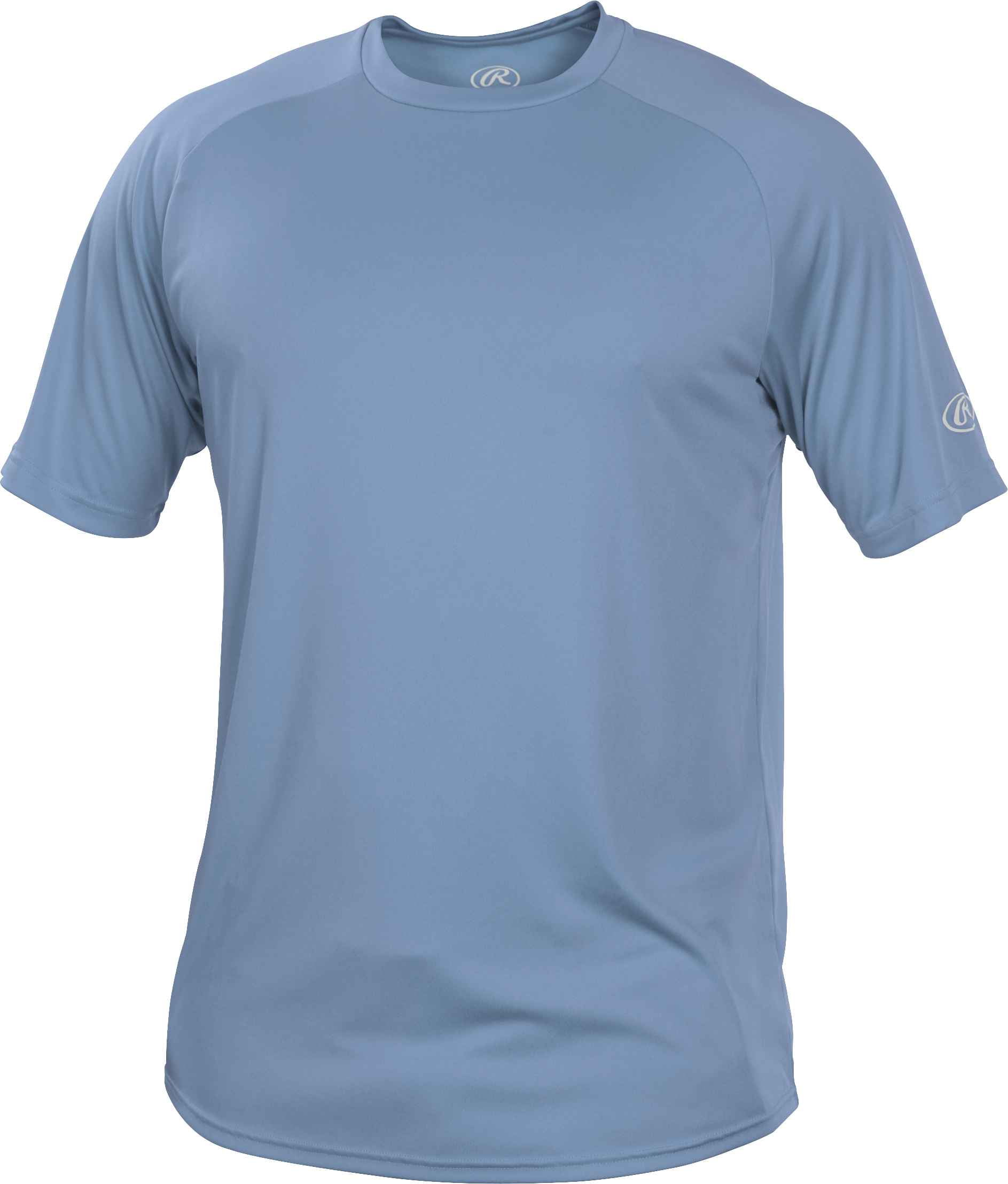 Rawlings Youth Crew Neck Tech Tee | Columbia Blue | SML - Walmart.com