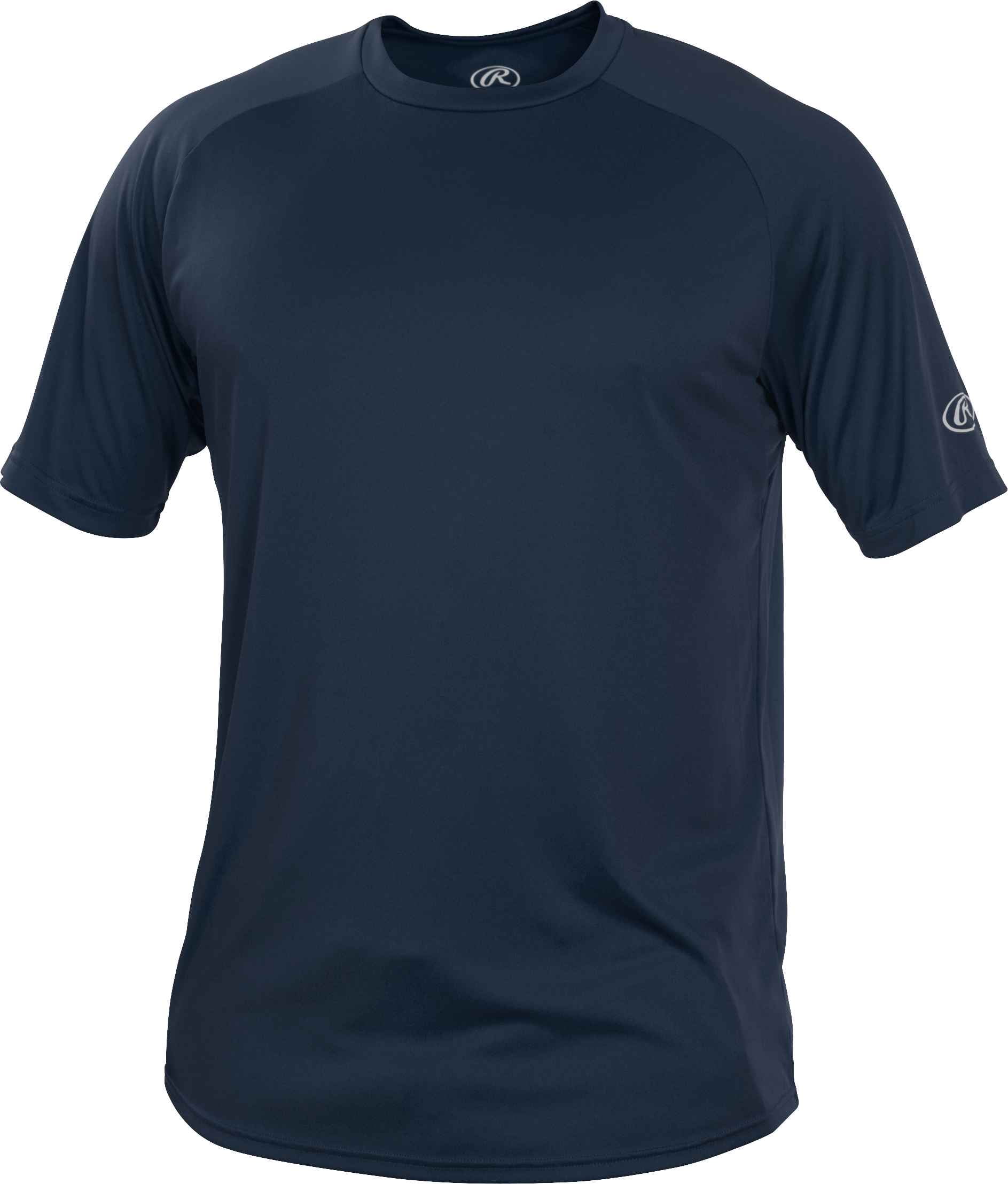 Rawlings Youth Crew Neck Tech Tee | Navy | XLRG - Walmart.com
