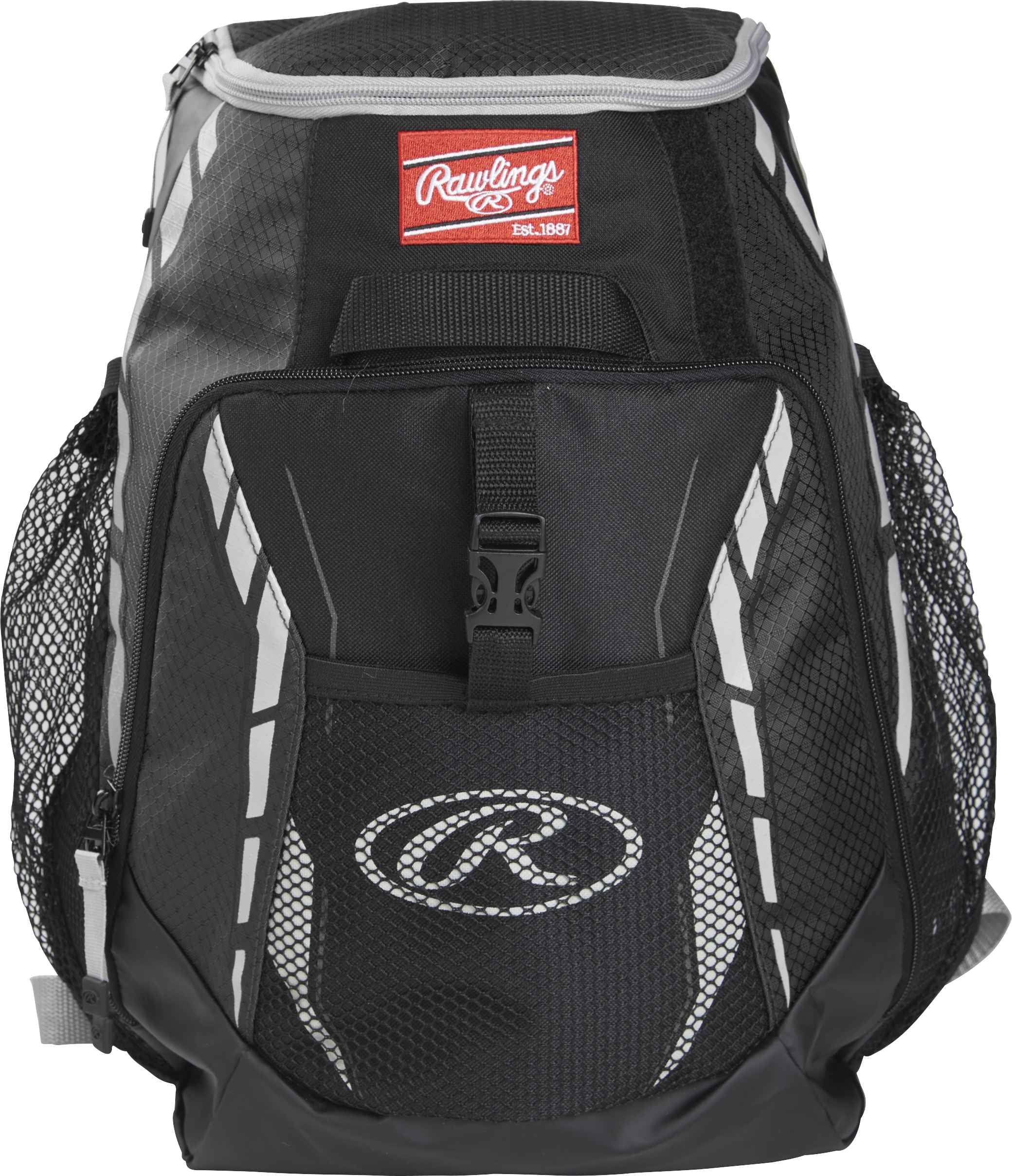 Rawlings R400 Youth Baseball Backpack, Black, Holds 2 Bats ...