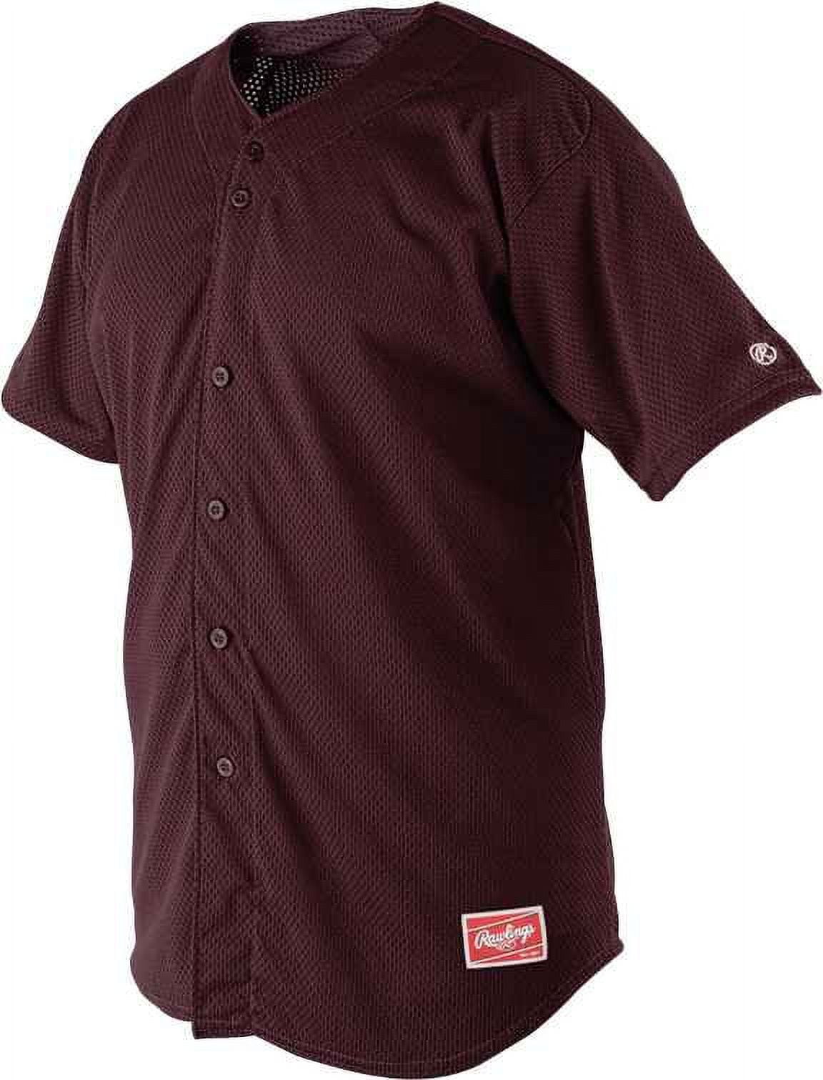 Rawlings Youth Short Sleeve Jersey | Maroon | MED - Walmart.com