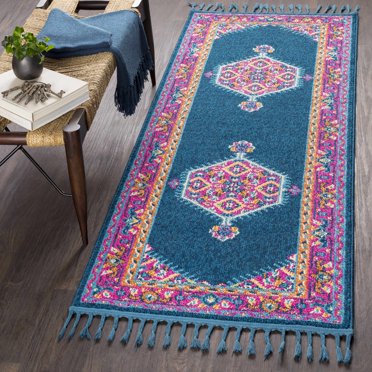 Hauteloom Pukwana Traditional Medallion Foyer Area Rug - Persian ...