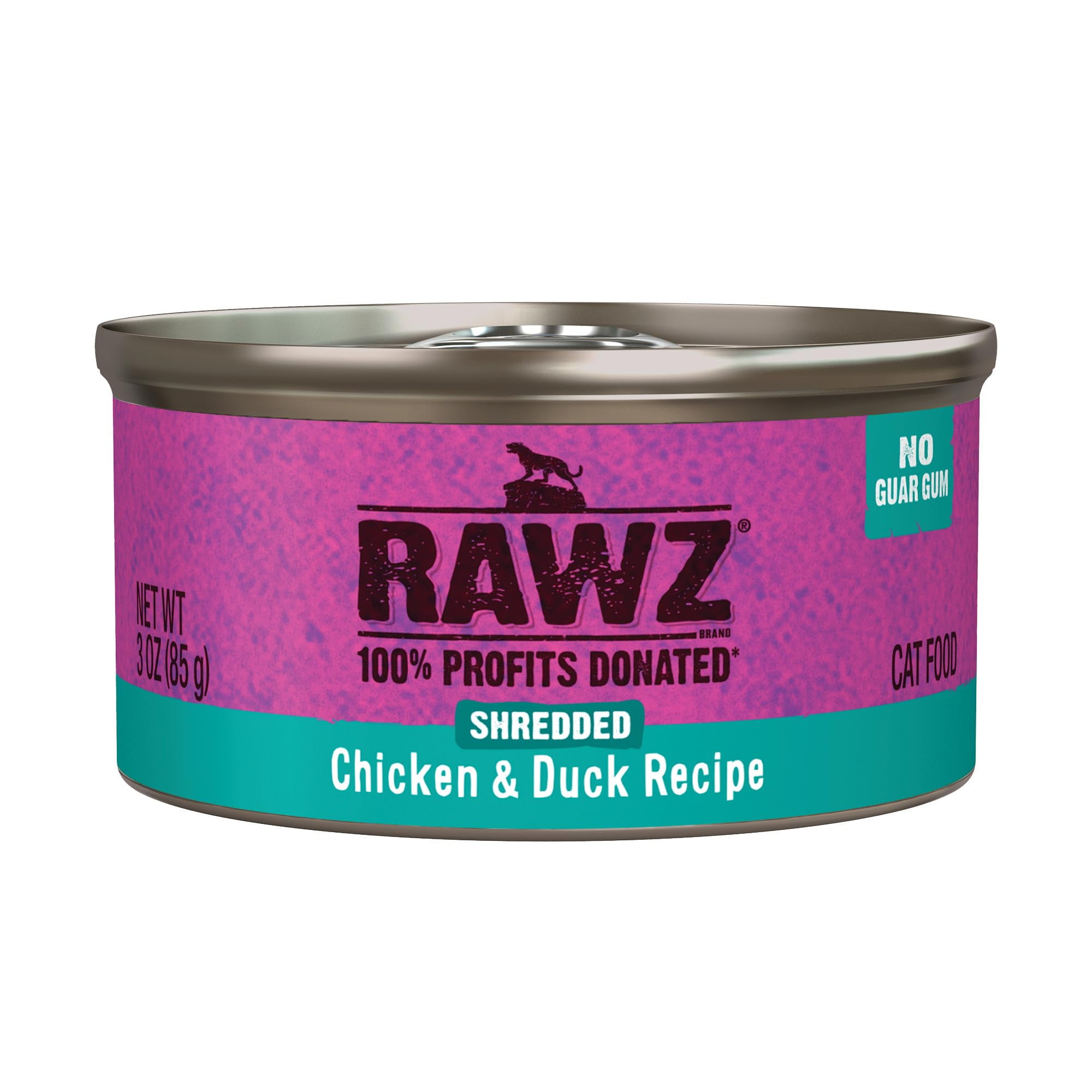 Rawz Natural Premium Shredded Canned Cat Wet Food - Grain Free Made with Real Meat Ingredients ...