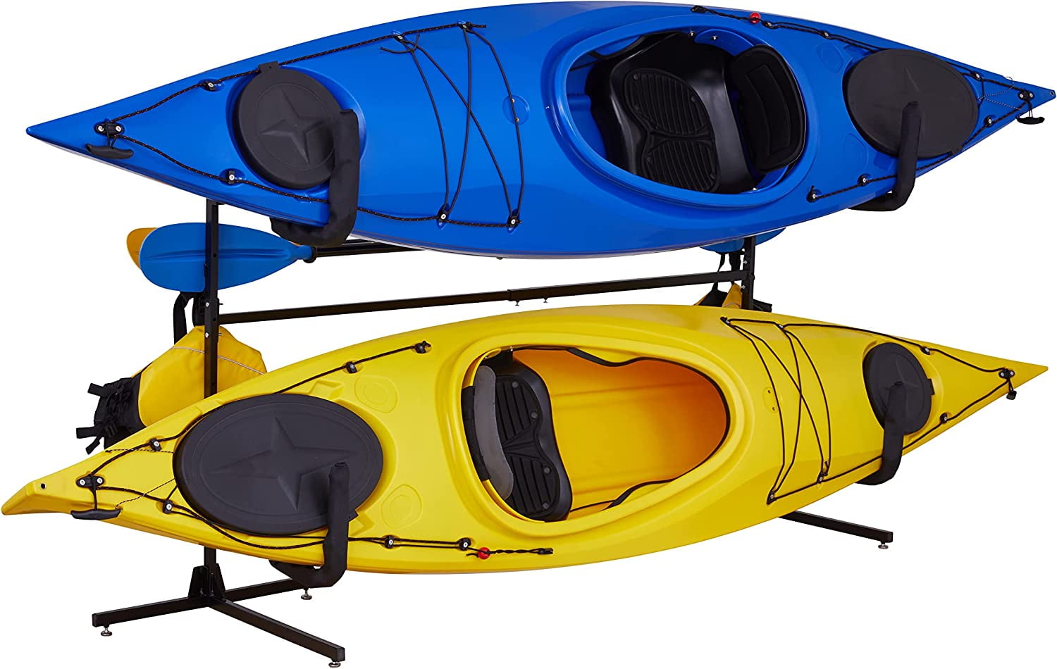 RaxGo Kayak Storage Rack, Indoor & Outdoor Freestanding Storage for 2 ...