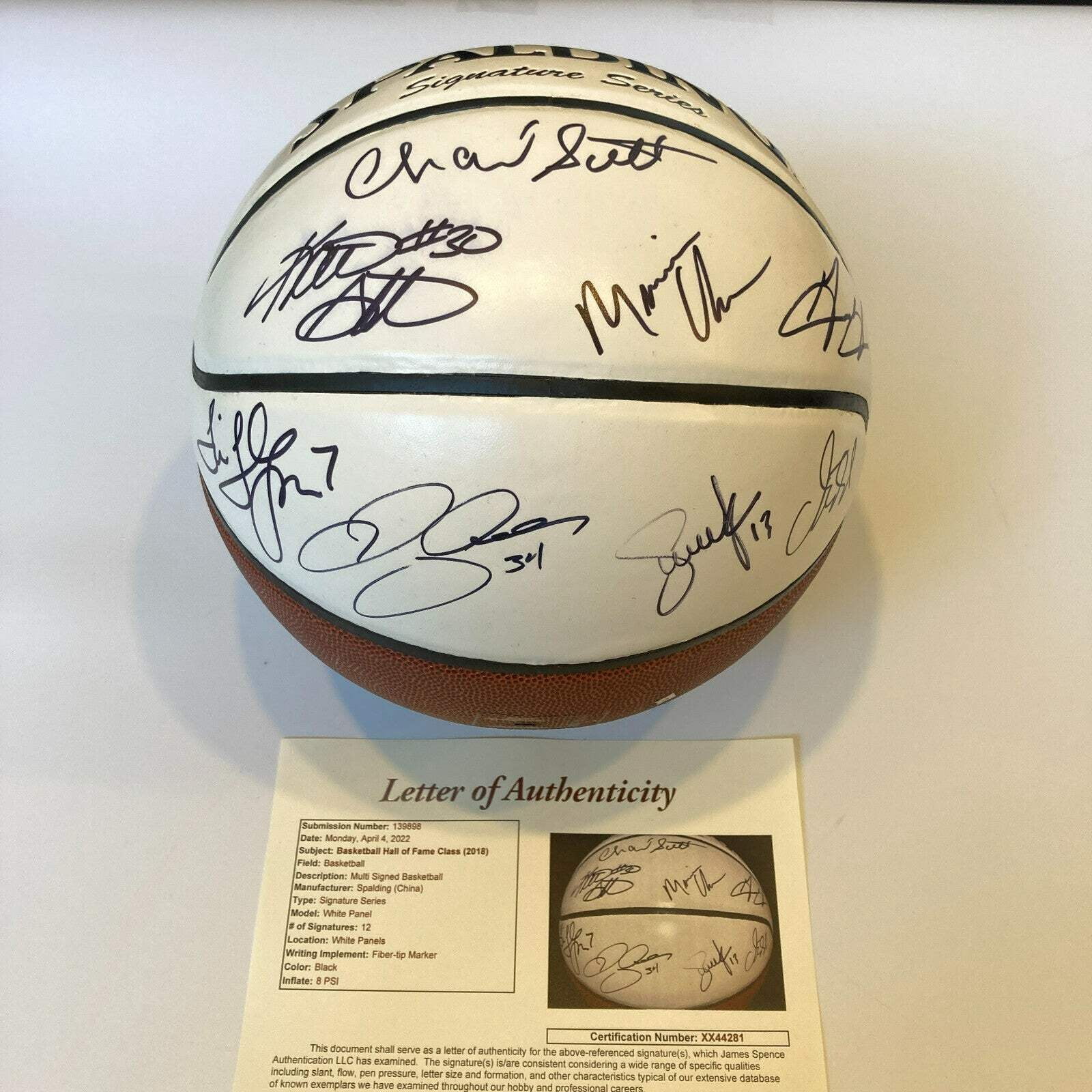 Ray Allen Jason Kidd Hall Of Fame Induction Class Of 2018 Signed ...