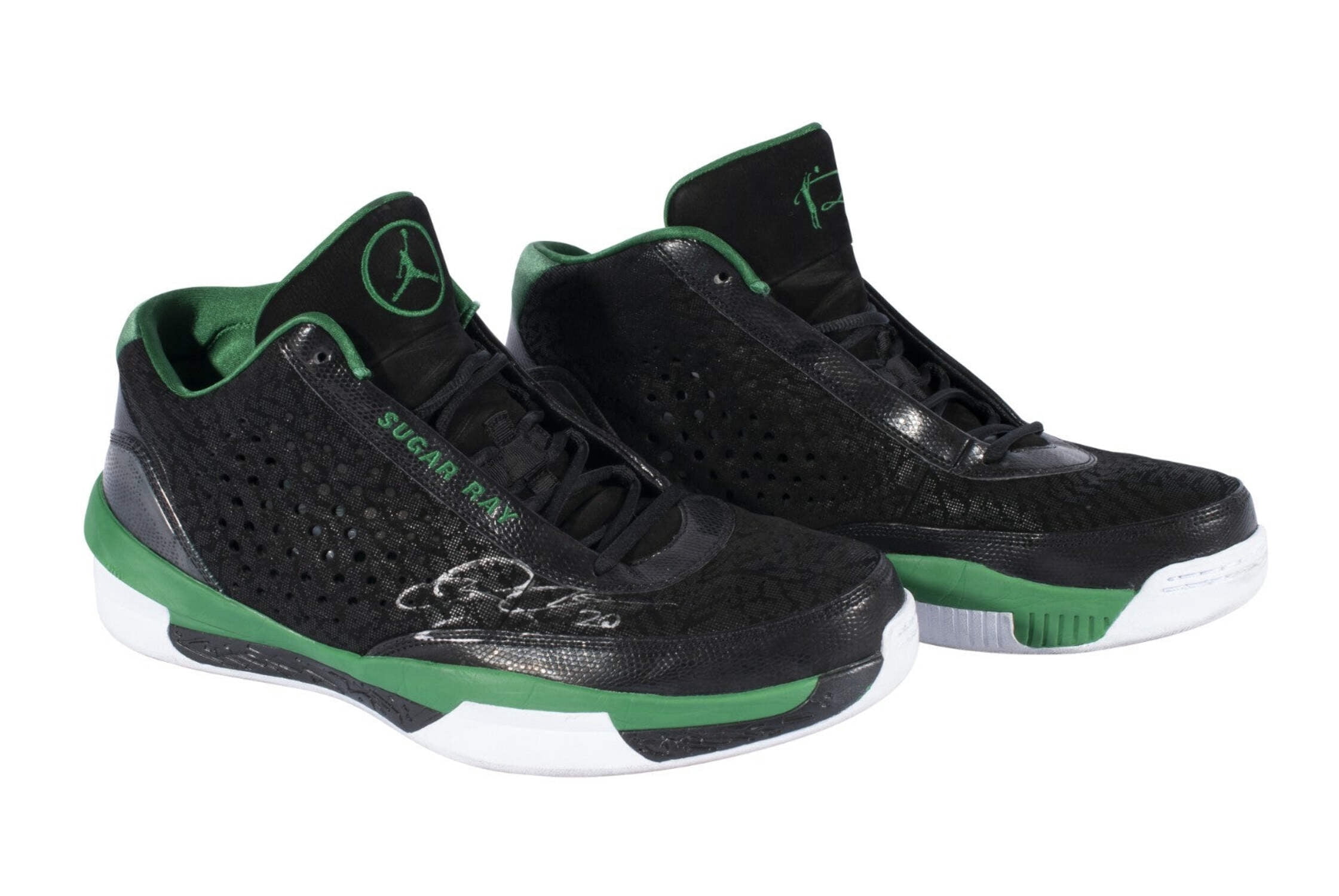 Ray Allen Signed 2010-11 Game Used "Sugar Ray" Jordan Shoes With ...