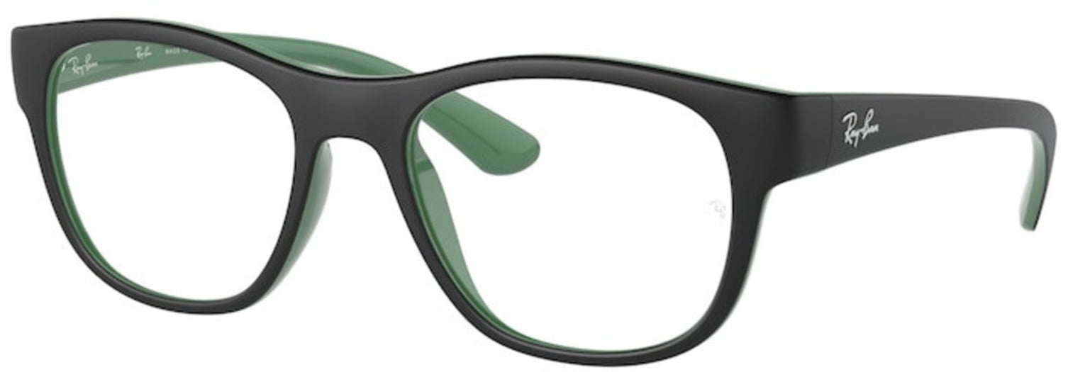 Ray Ban 0RX7191 8124 Unisex Matte Black On Green Frame Eyeglasses ...