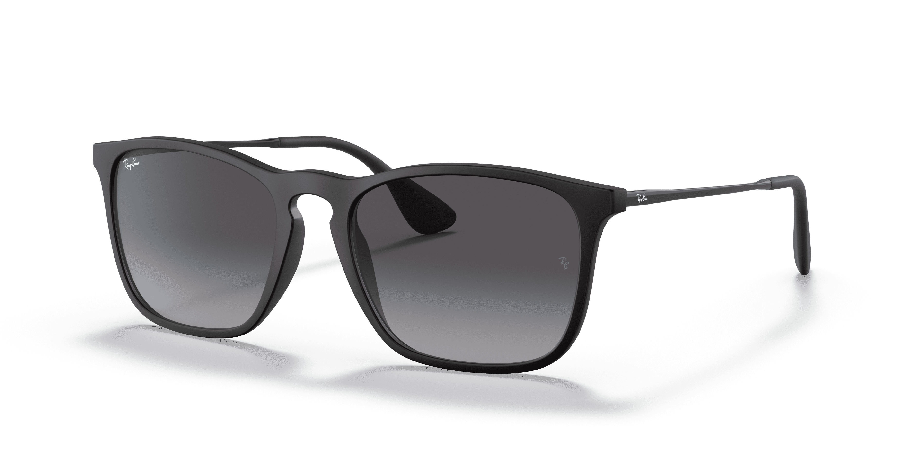 Ray-Ban RB4187 Chris Sunglasses, Unisex, Black Nylon Frame, Grey ...