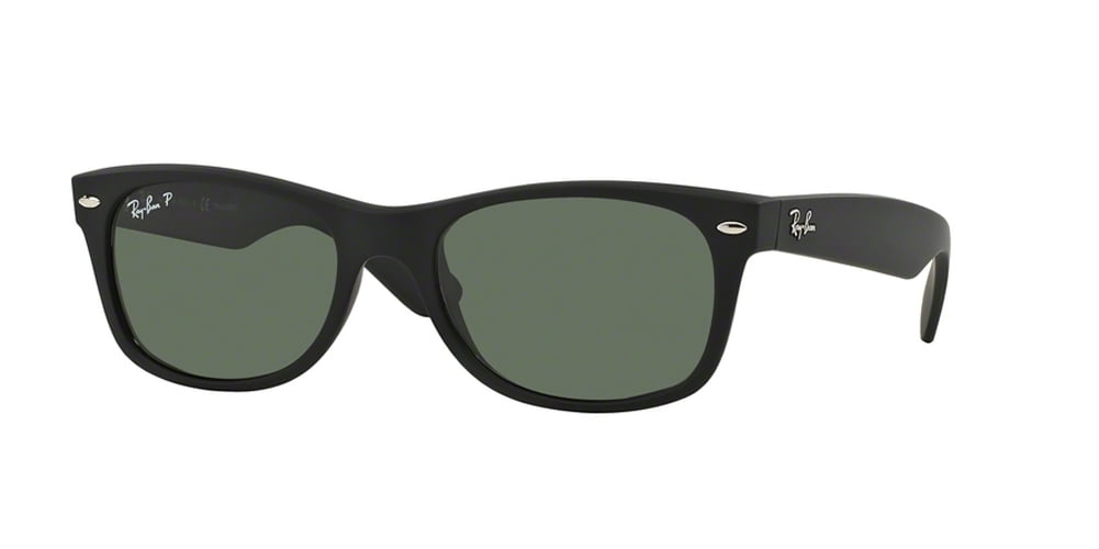 Ray-Ban Unisex New Wayfarer Classic Polarized Green Sunglasses RB2132 ...