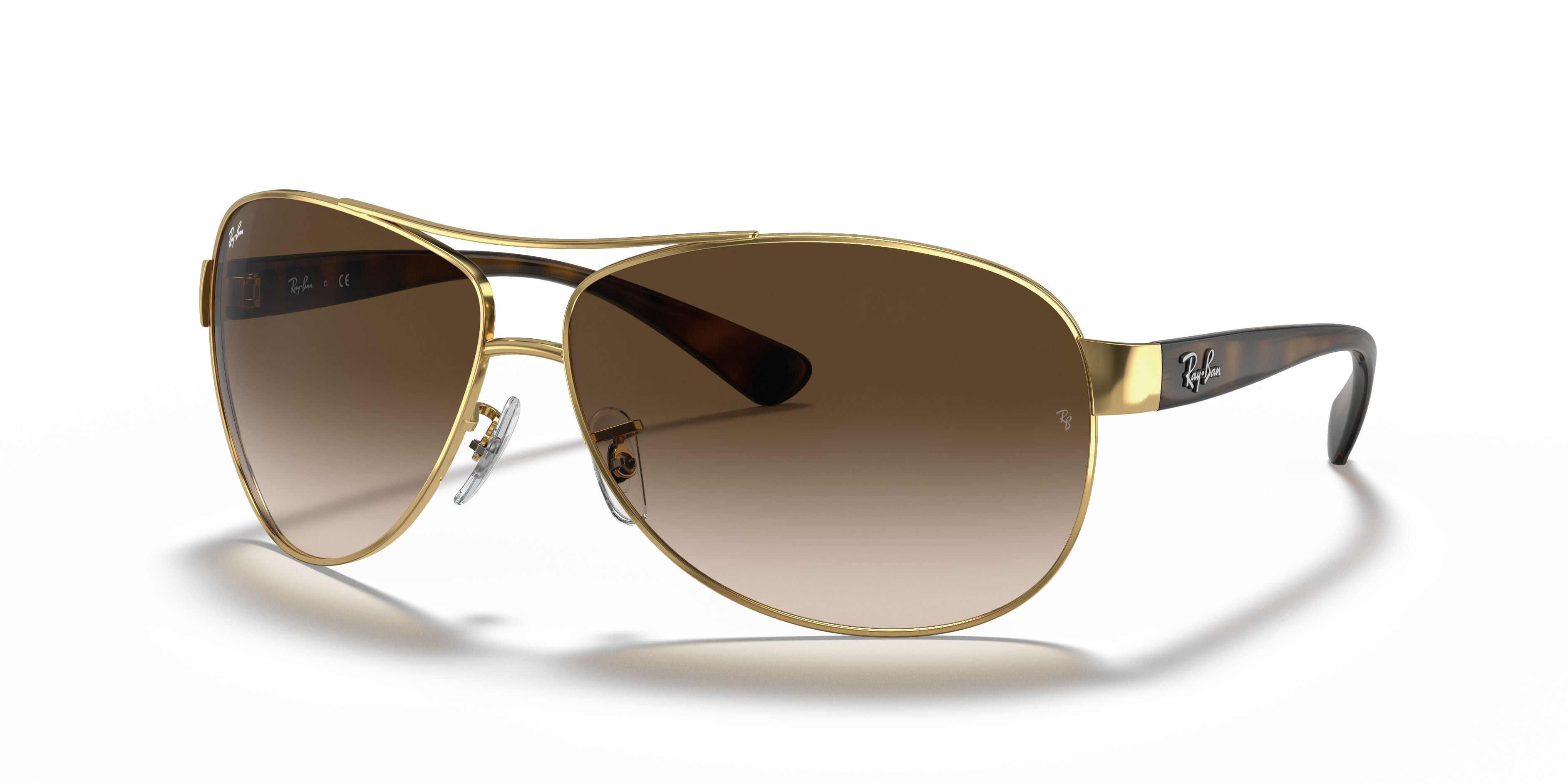 Ray-Ban Aviator Men's Sunglasses RB3386-001/13-67, Gold Frame, Brown ...