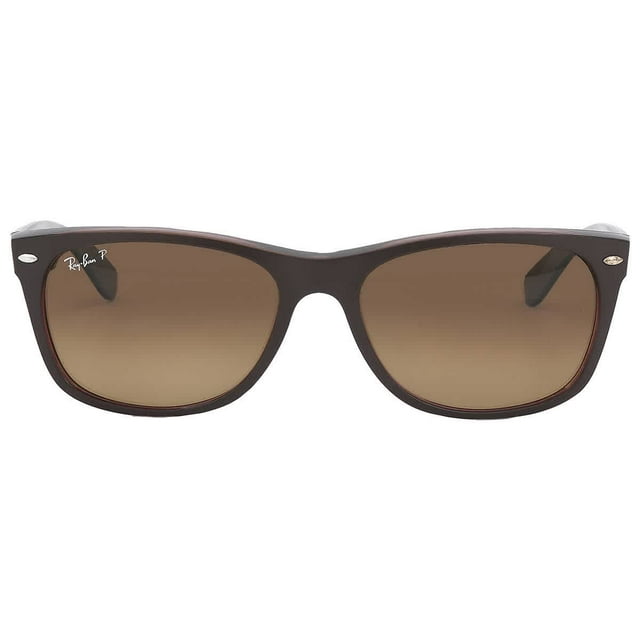 Ray Ban New Wayfarer Classic Gradient Brown Polarized Rectangular ...