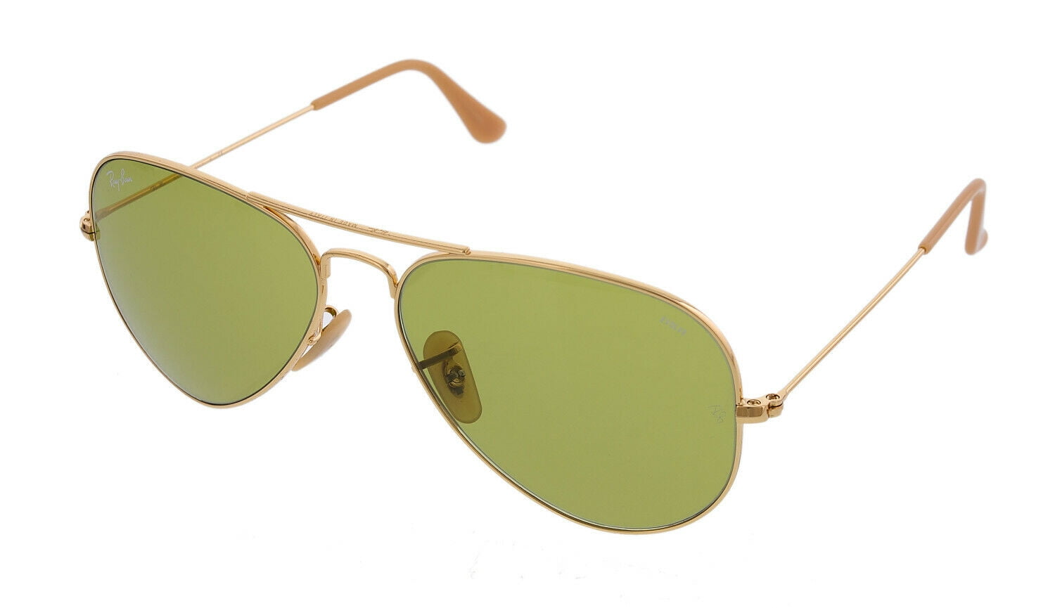 Ray-Ban Photochromatic Gold Metal Frame Green Lens Unisex Sunglasses ...