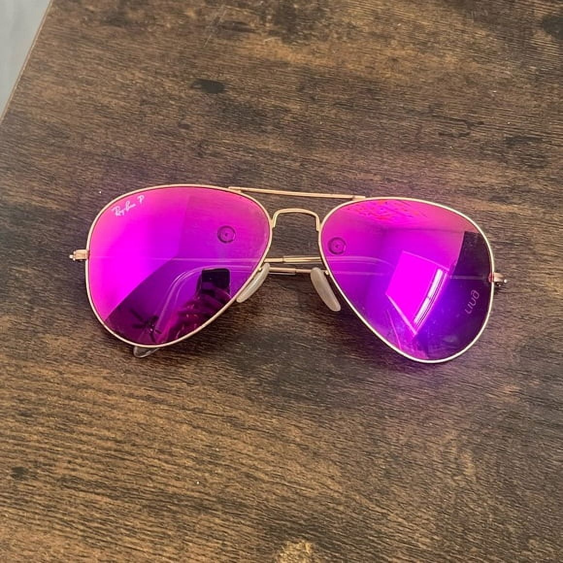Ray Ban Pink and Gold Aviators - Walmart.com