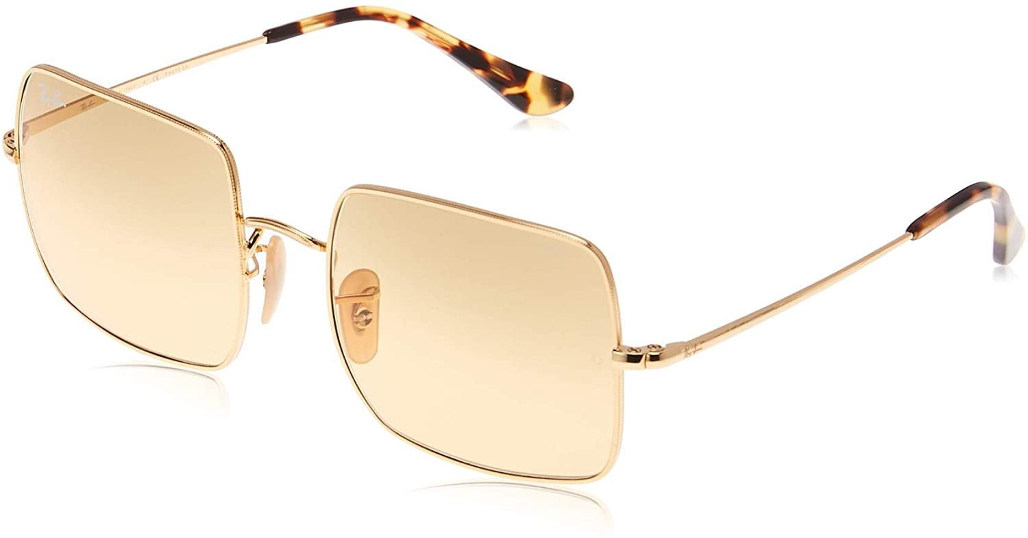 Ray-Ban RB1971 Evolve Metal Square Sunglasses, Gold/Photochromic Orange ...