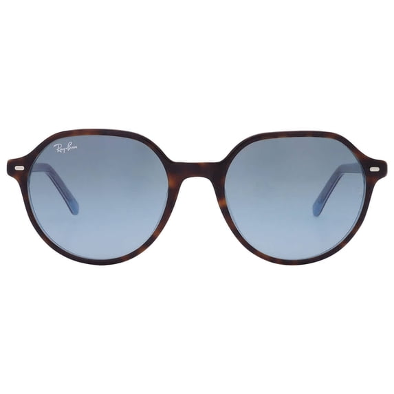 Ray-Ban RB2195 Thalia Square Sunglasses, Havana On Light Blue/Blue ...