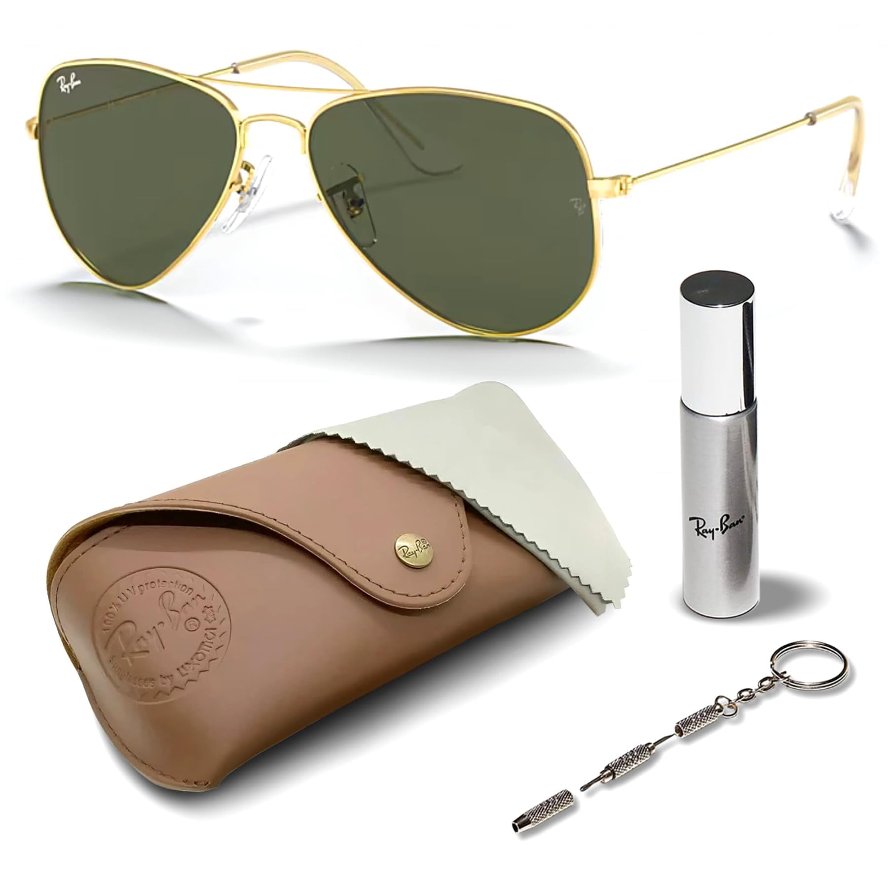 Ray-Ban RB3044 AVIATOR EXTRA SMALL Pilot Shaped Non-Polarized ...
