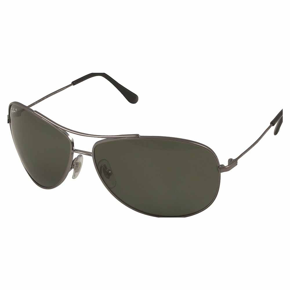 Ray-Ban 63mm Polarized Green Aviator Sunglasses RB3293 Gunmetal ...