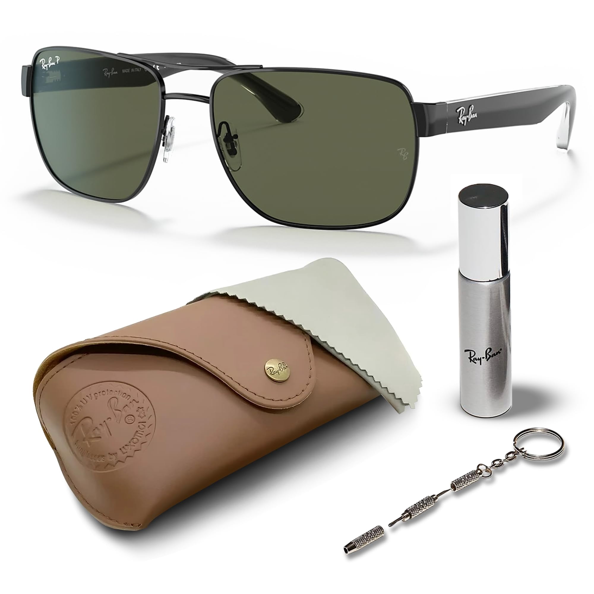 Ray-Ban RB3530 POLARIZED Square Shaped Sunglasses for Men & Women ...