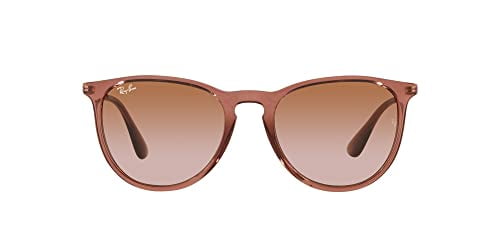 Ray-Ban RB4171 Erika Round Sunglasses, Transparent Light Brown/Gradient ...