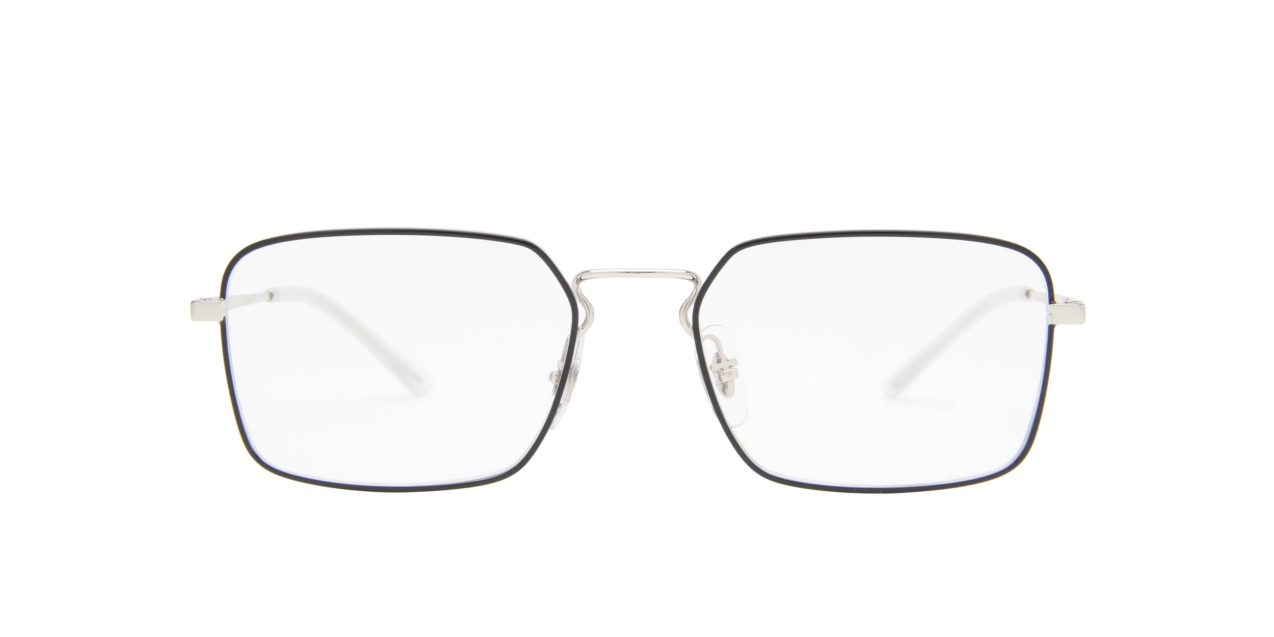 "Ray-Ban RX6440 Metal Irregular Prescription Eyeglass Frames, Top Black ...