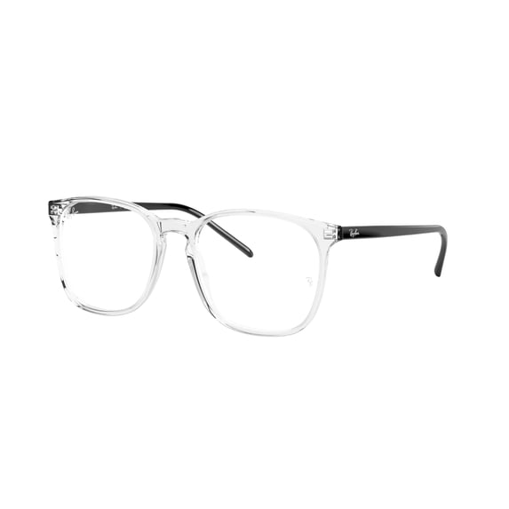 Ray-Ban RX7185 Square Prescription Eyeglass Frames, Transparent/Demo ...