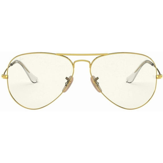 Ray-Ban RB3025 Shiny Gold Metal Aviator Unisex Sunglasses with Photo ...