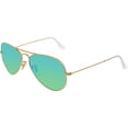Ray-Ban Women's Mirrored Aviator RB3025-112/19-55 Gold Aviator ...