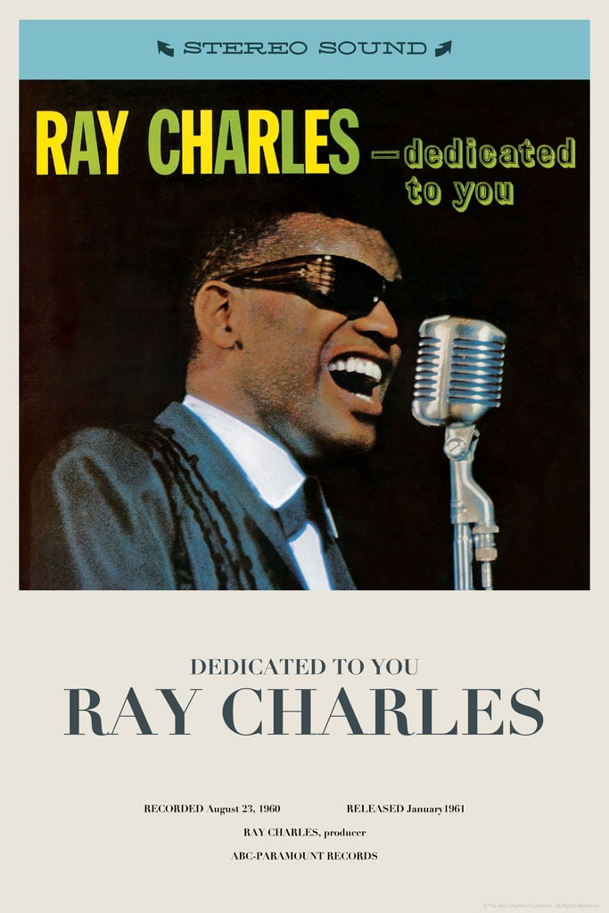 Ray Charles Dedicated To You Album Music Cool Wall Art Print Poster ...