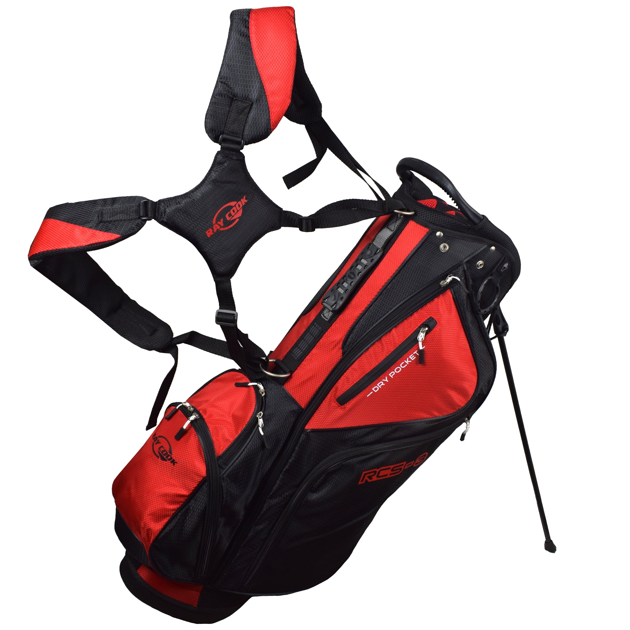 Ray Cook Golf RCS-3 Stand Bag Black/Red - Walmart.com