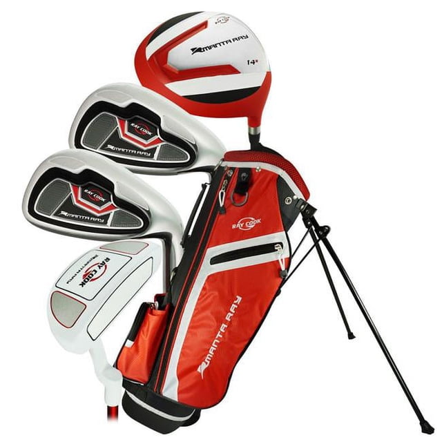 Ray Cook Manta Ray Junior 6-Piece Set With Bag Ages 6-8 (Red) - Walmart.com