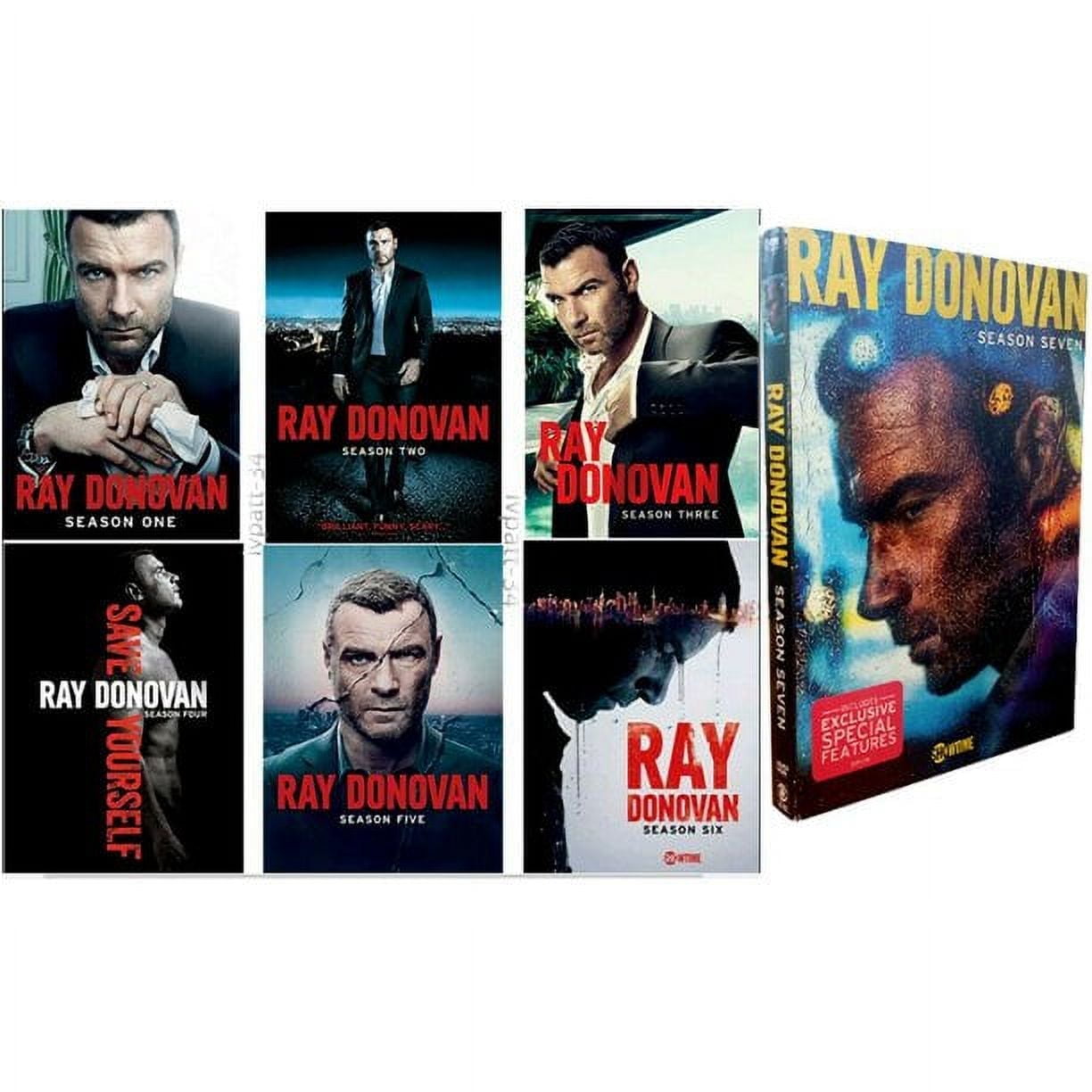 Ray Donovan Complete Series - All 7 Seasons on 28 DVDs - Walmart.com