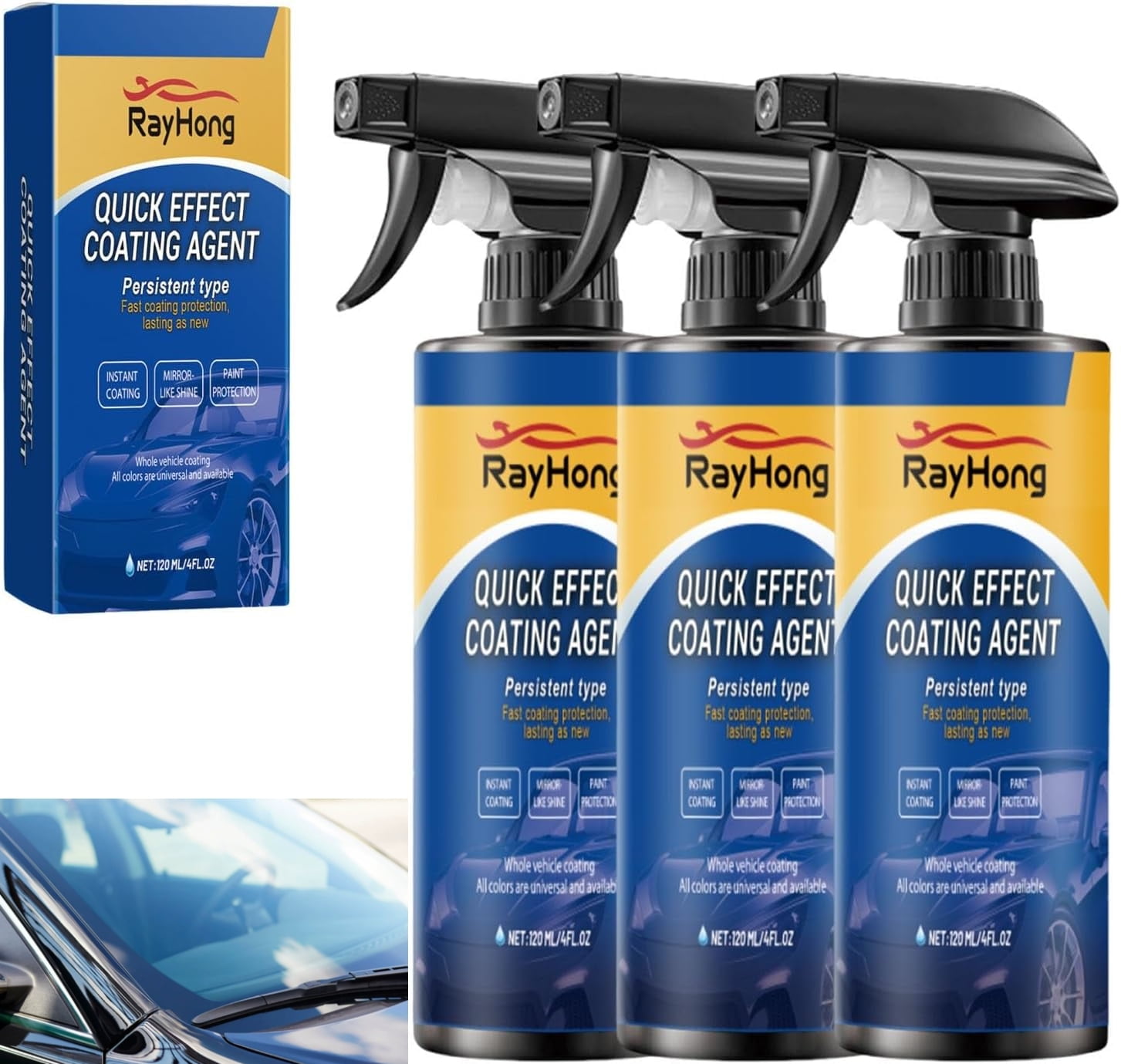 Ray Hong Spray Coating Agent, Multifunctional Advanced Car Quick-Acting Coating Agent Spray ...
