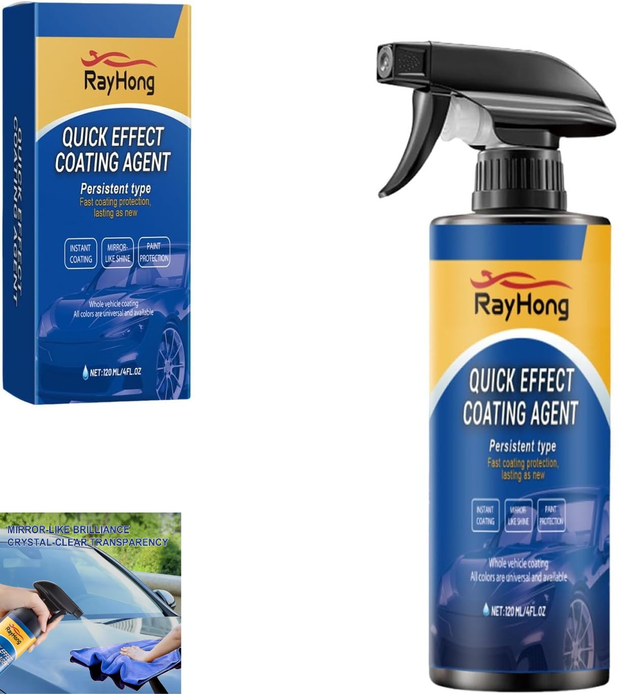 Ray Hong Spray Coating Agent, Multifunctional Advanced Car Quick-Acting Coating Agent Spray ...