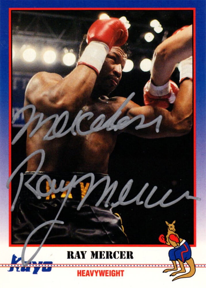 Ray Mercer Signed 1991 Kayo Boxing Trading Card #117 w/Merciless ...