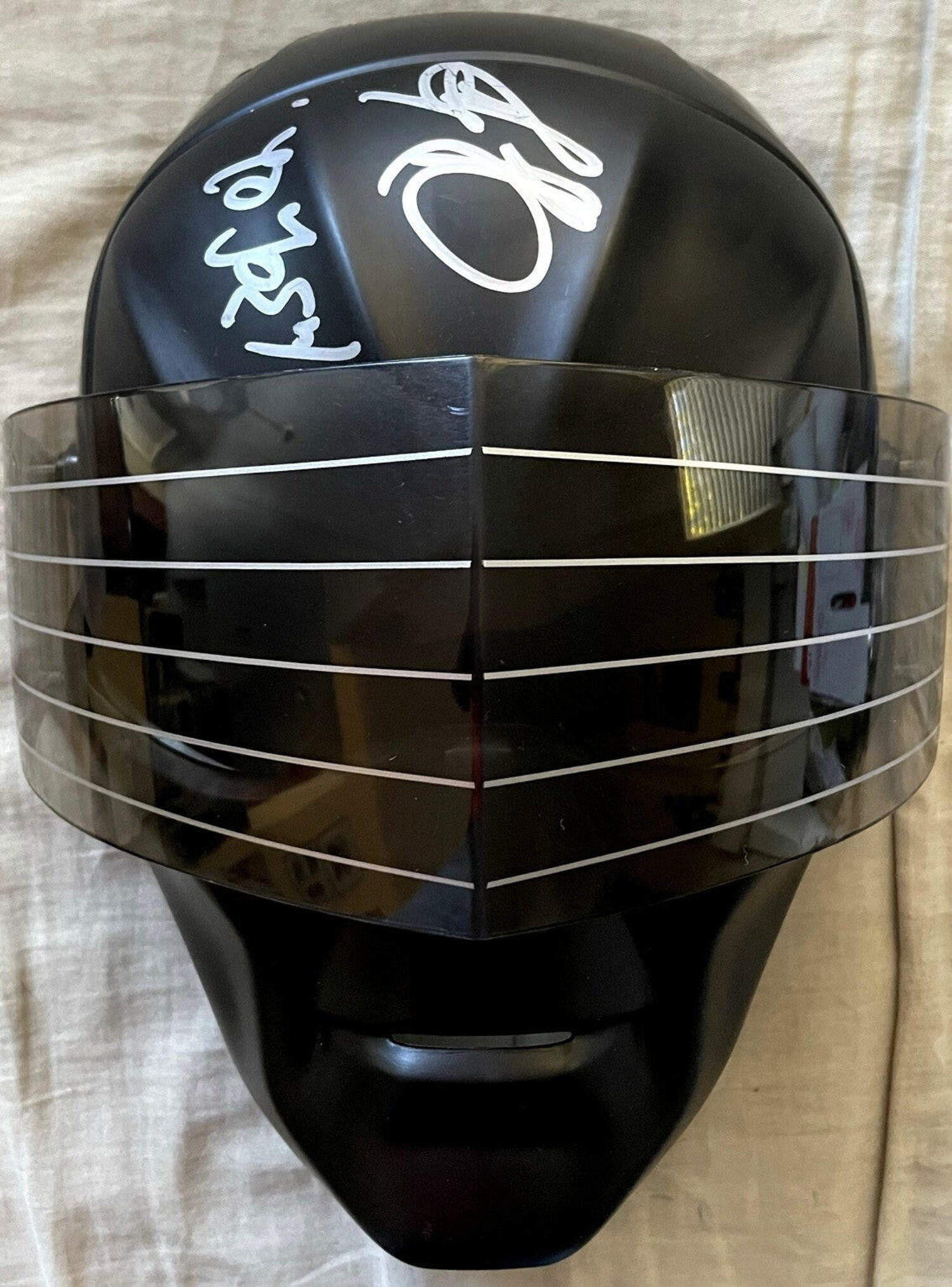 Ray Park autographed G.I. Joe Snake Eyes black plastic mask inscribed ...