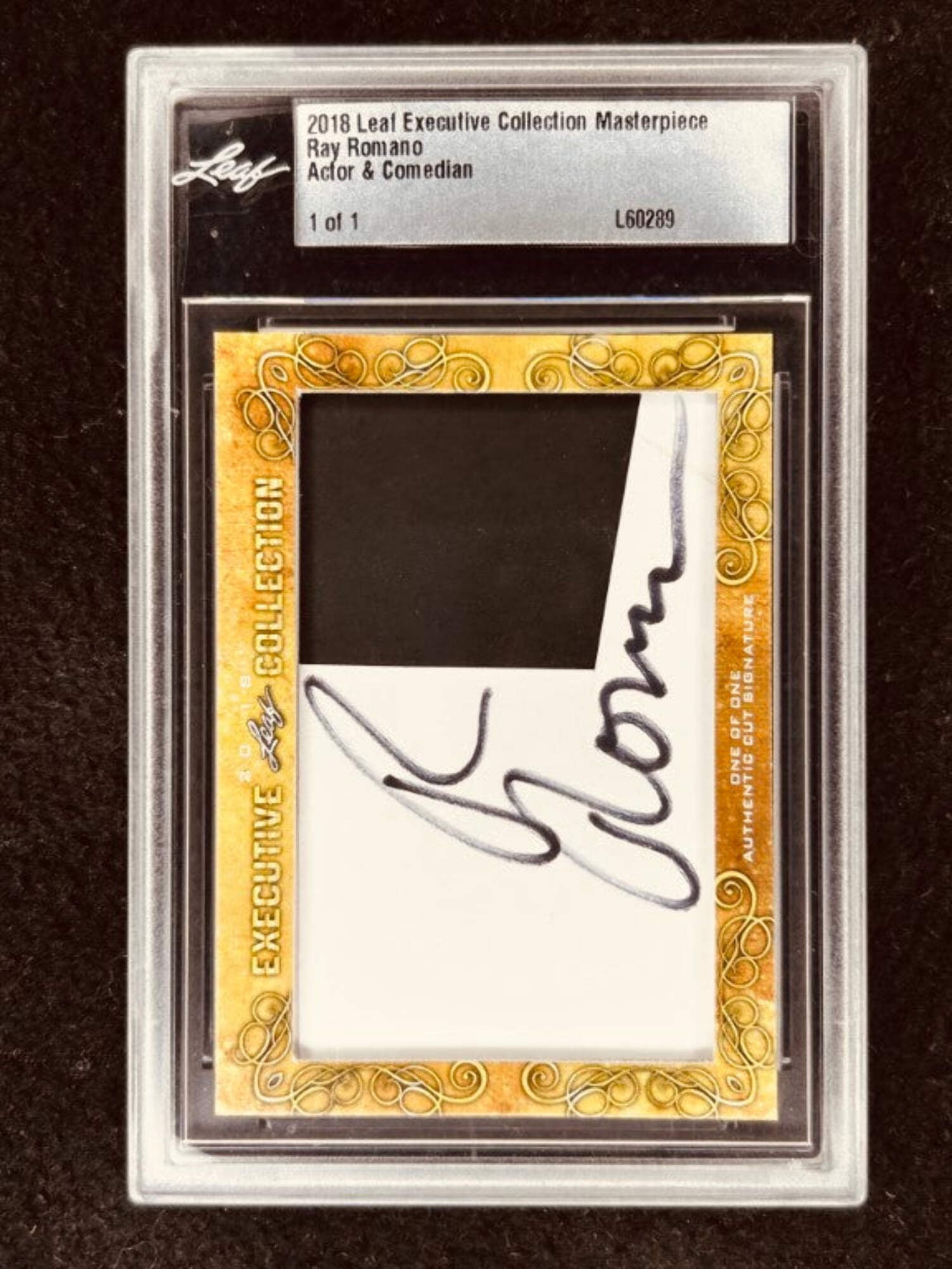 Ray Romano 2018 Leaf Masterpiece Cut Signature certified autograph card ...