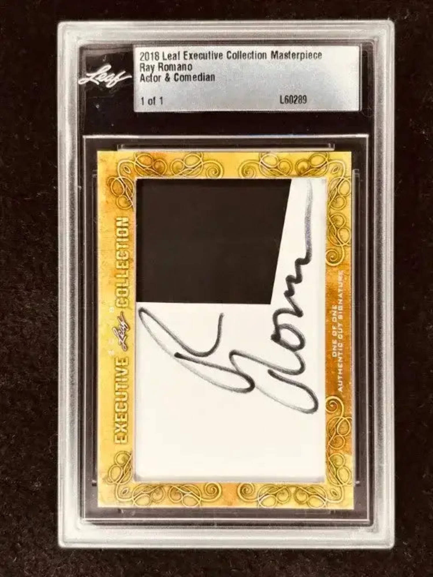 Ray Romano 2018 Leaf Masterpiece Cut Signature certified signed card 1/ ...