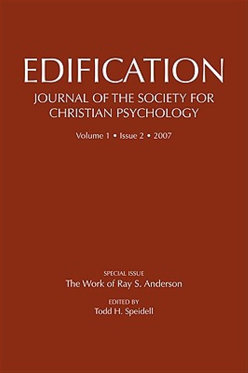 Ray S. Anderson Collection: Edification-Journal of the Society of ...