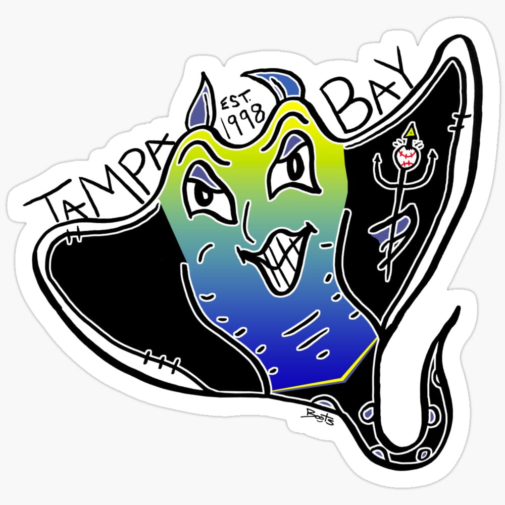 Ray From Tampa Bay (Rays) Sticker Baseball Sticker, Football Sticker ...