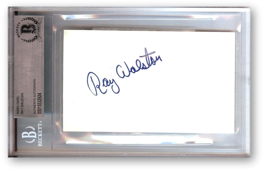 Ray Walston Signed Autographed Index Card Picket Fences Fast Times BAS ...